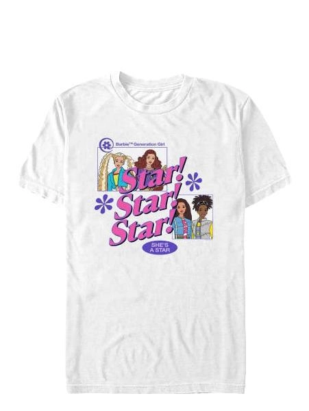 BARBIE She Is A Star Short Sleeve Graphic T-shirt - White