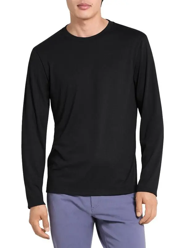 Theory Essential Long Sleeve T-shirt - Black