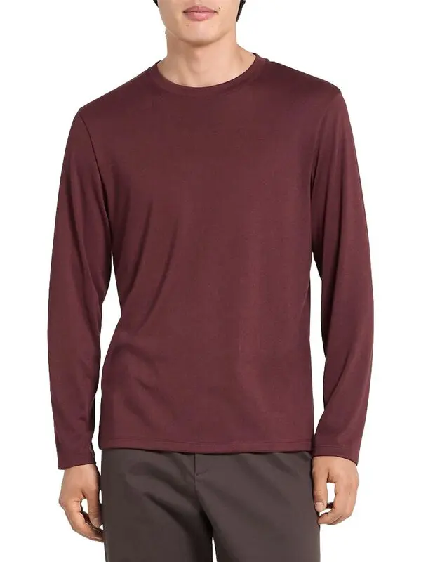 Theory Essential Long Sleeve T-shirt - Deep Auburn