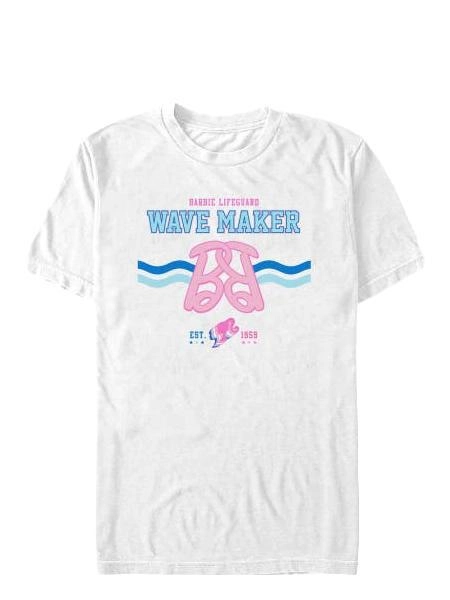 BARBIE Lifeguard Wave Maker Short Sleeve Graphic T-shirt - White