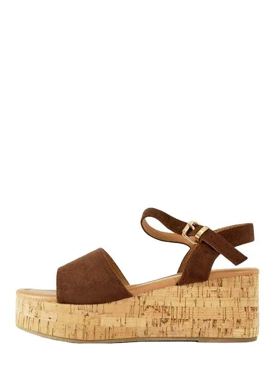 V.GAN LONDON V.gan Gotu Wedge Cork Sandals - Brown