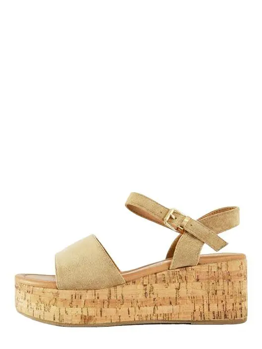 V.GAN LONDON V.gan Gotu Wedge Cork Sandals - Natural
