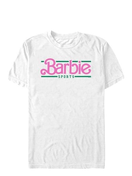 BARBIE Classic Sports Logo Short Sleeve Graphic T-shirt - White