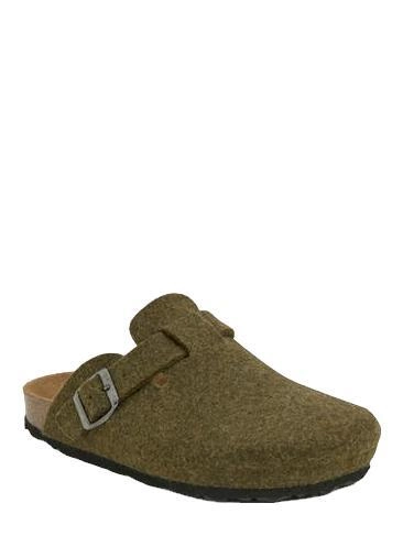 CELTIC & CO. Felt Flatform Clogs - Khaki