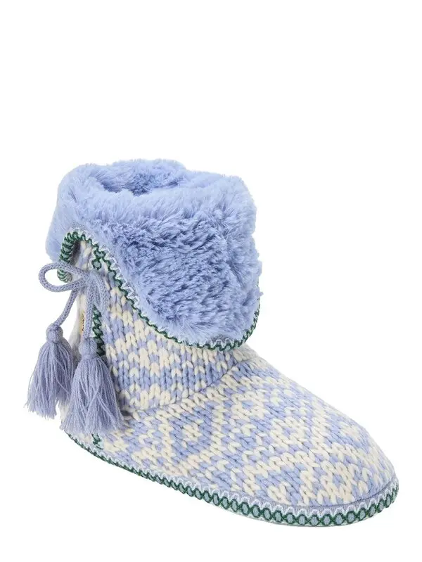 DEARFOAMS Becky Knit Bootie Slippers - Eventide