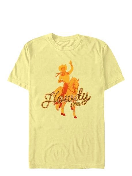 BARBIE Howdy Ken Short Sleeve Graphic T-shirt - Banana