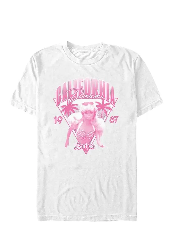 BARBIE California Dream Photo Short Sleeve Graphic T-shirt - White