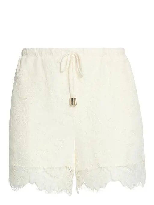 KITTENISH Asymmetric Lace Skort - Egret