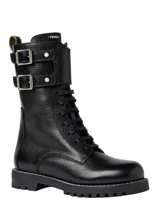 Fendi Biker Combat Boot - F0qa1 Nero