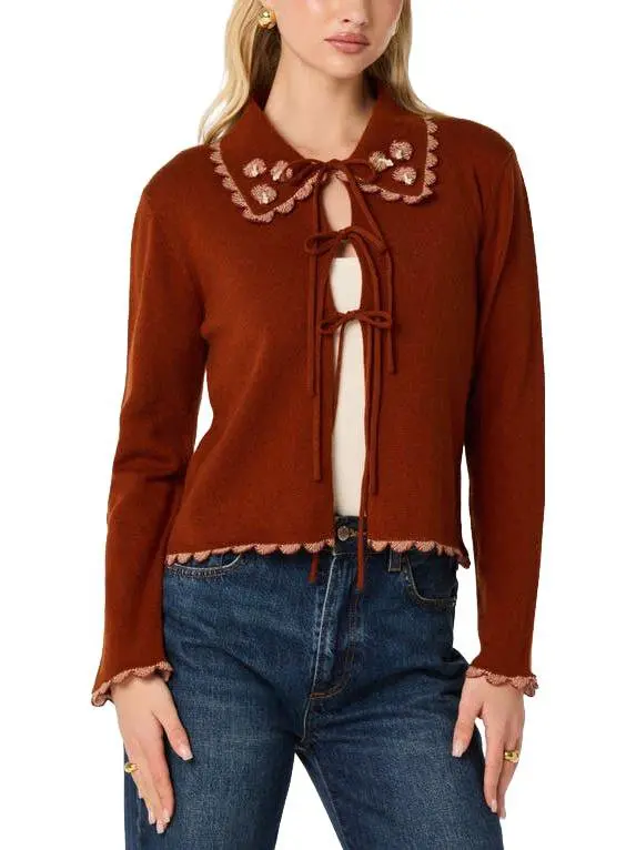 Astr The Label Keana Cardigan - Rust