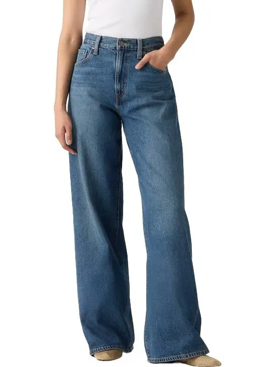LEVI'S Cinch High Waist Baggy Wide Leg Jeans - Pass The Parcel