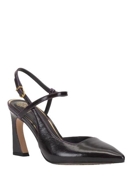 Vince Camuto Bevarin Leather Pointed Toe Pump - Cherry Cola