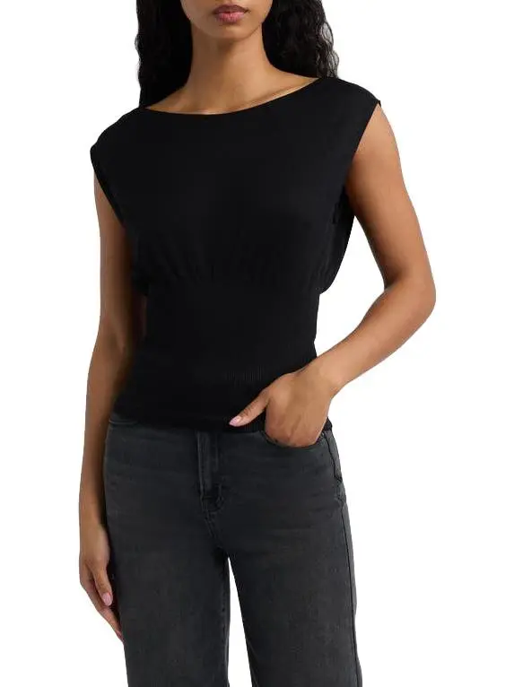 IETS FRANS Off The Shoulder Seamless Top - Black