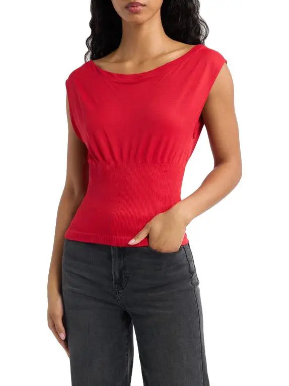IETS FRANS Off The Shoulder Seamless Top - Red