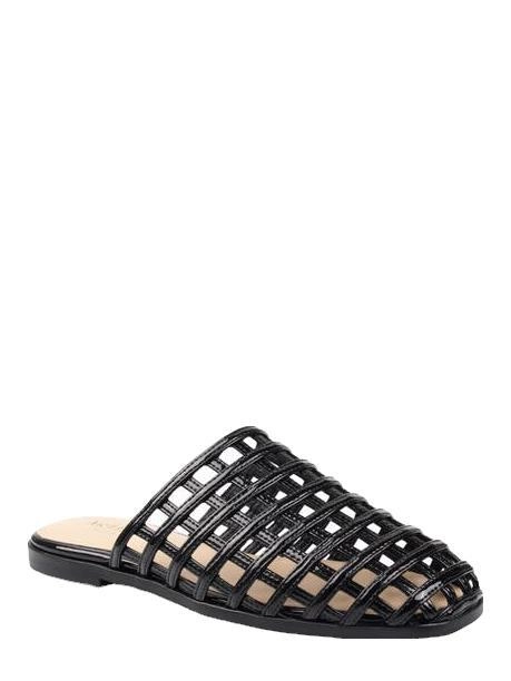 ZIGI Shiraz Faux Leather Mule - Black Leather