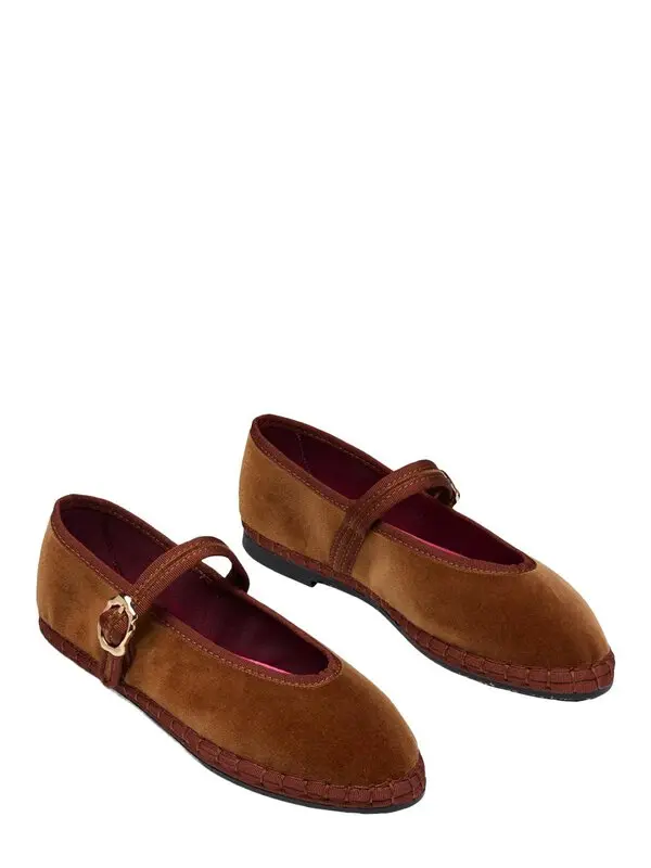 FLABELUS Pierre Mary Jane Flat - Brown