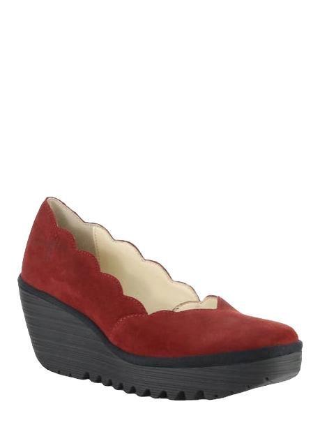 Fly London Yerk Wedge Pump - Red