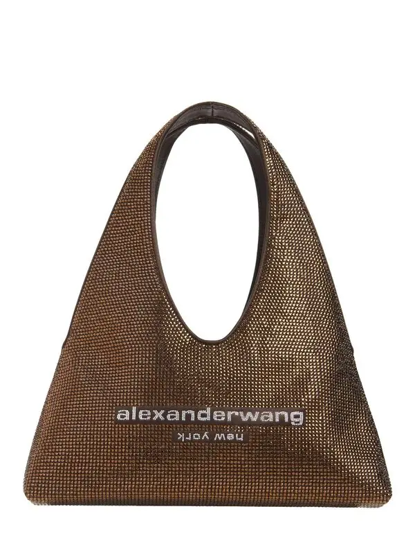 Alexander Wang Pike Mini Crystal Hobo Bag - Brown