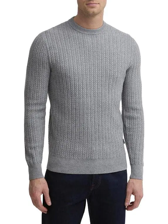 Barbour Herringbone Knit Crewneck Sweater - Grey