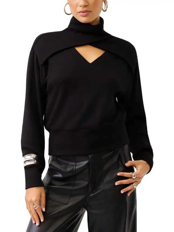 Fifteen Twenty Caly Turtleneck Sweater - Black