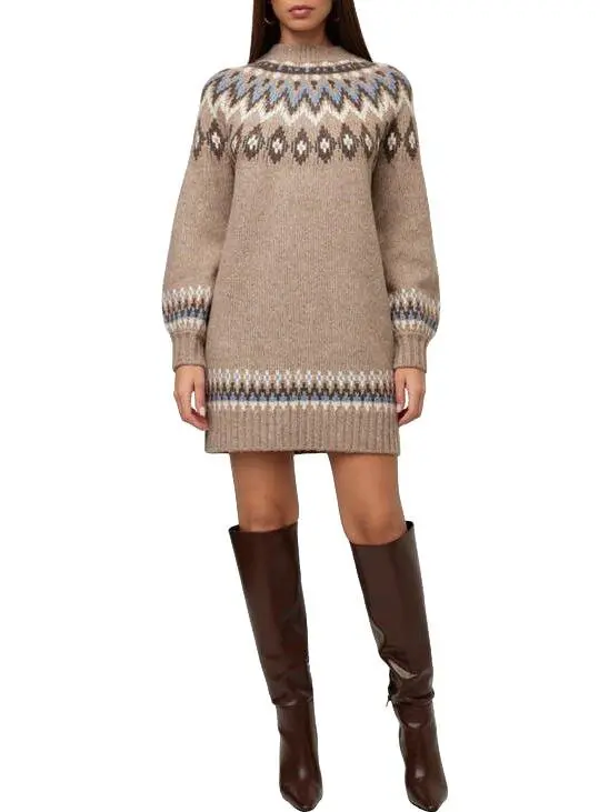 Fifteen Twenty Vera Jacquard Sweater Dress - Multi
