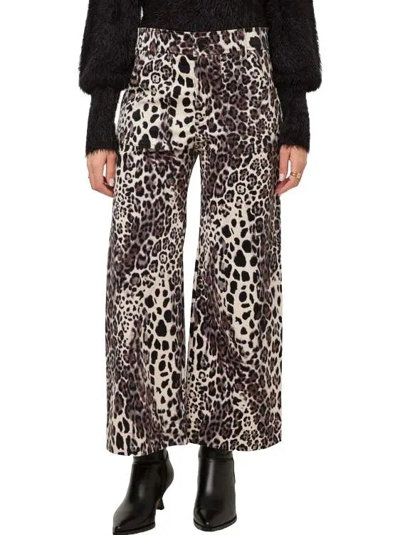 Fifteen Twenty Rylee Wide Leg Cropped Pants - Print