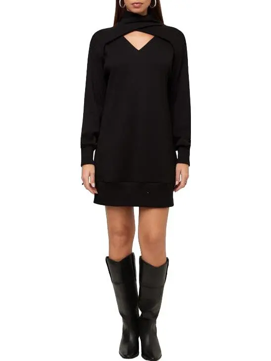 Fifteen Twenty Claylee Turtleneck Cutout Dress - Black