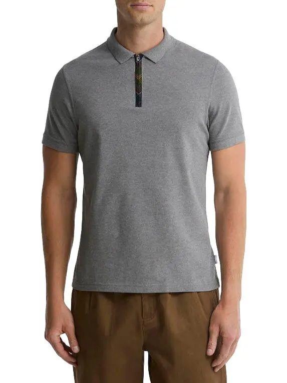 Barbour Stately Zip Polo - Pewter
