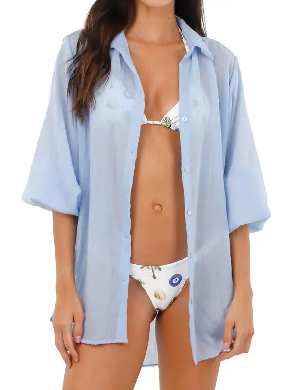 MALAI Akumal Cover-up Shirt - Limitless Sky
