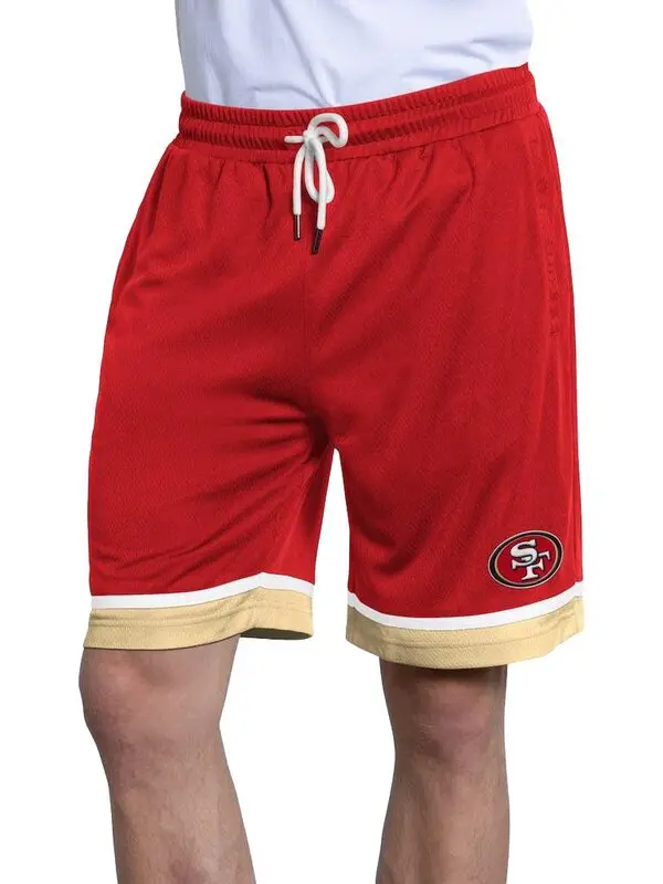 STARTER San Francisco 49ers Power Play Mesh Shorts - Scarlet