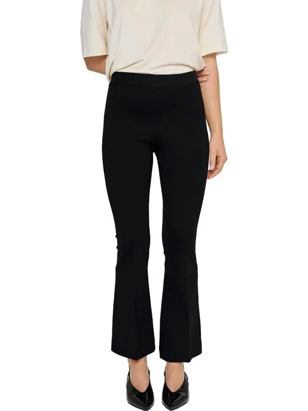 RESIDUS Lana Slim Flared Jersey Pants - Black