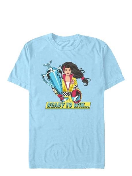 BARBIE Kira Ready To Win Short Sleeve Graphic T-shirt - Light Blue
