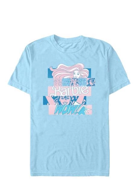 BARBIE Wow Fashion Comic Book Short Sleeve Graphic T-shirt - Light Blue