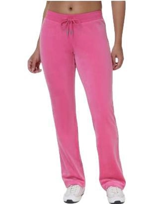 Juicy Couture Rib Waist Velour Track Pant, - Bubblegum