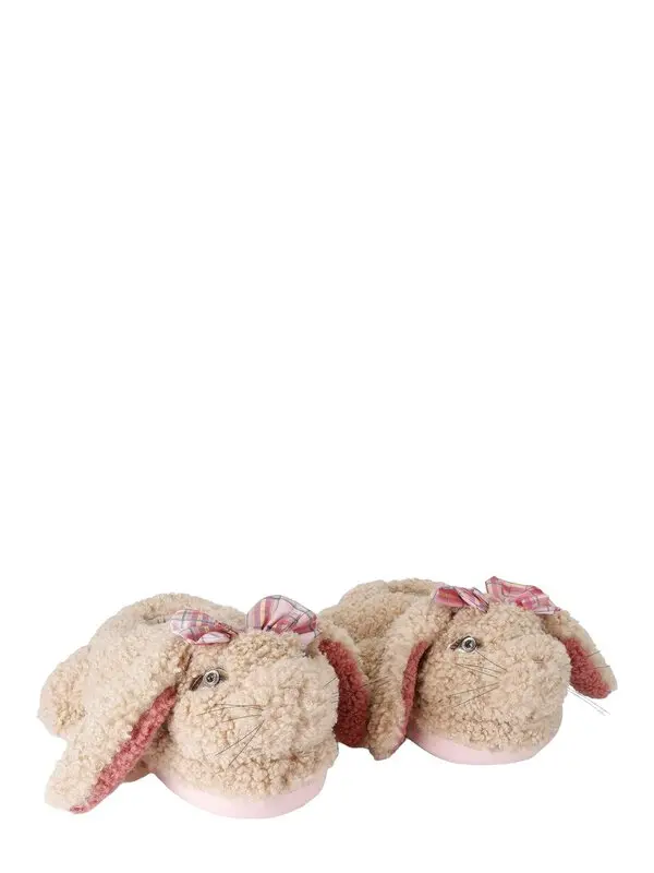 Kurt Geiger Bunny Faux Fur Slipper - Open White
