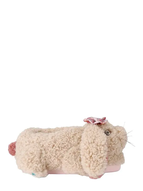 Kurt Geiger Bunny Faux Fur Slipper - Open White