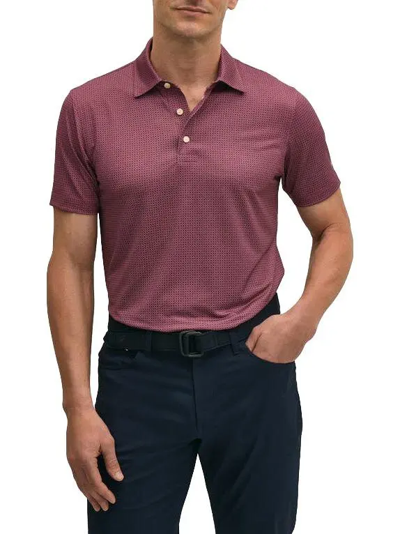 Brooks Brothers Performance Microprint Polo - Navy Multi