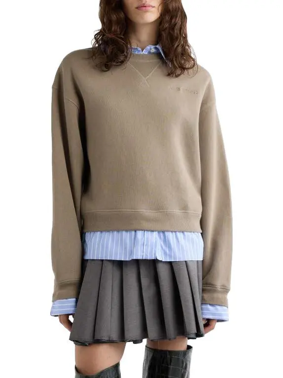 Acne Studios Finten C Organic Cotton Sweatshirt - Beige/blue