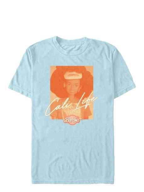 BARBIE Christie Cali Life Short Sleeve Graphic T-shirt - Chambray