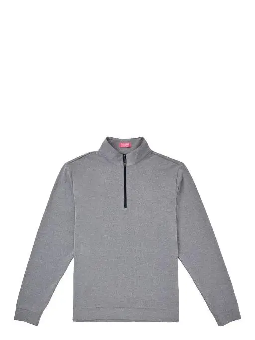 SUGARLOAF SOCIAL CLUB Classic Quarter-zip Pullover - Heather Grey