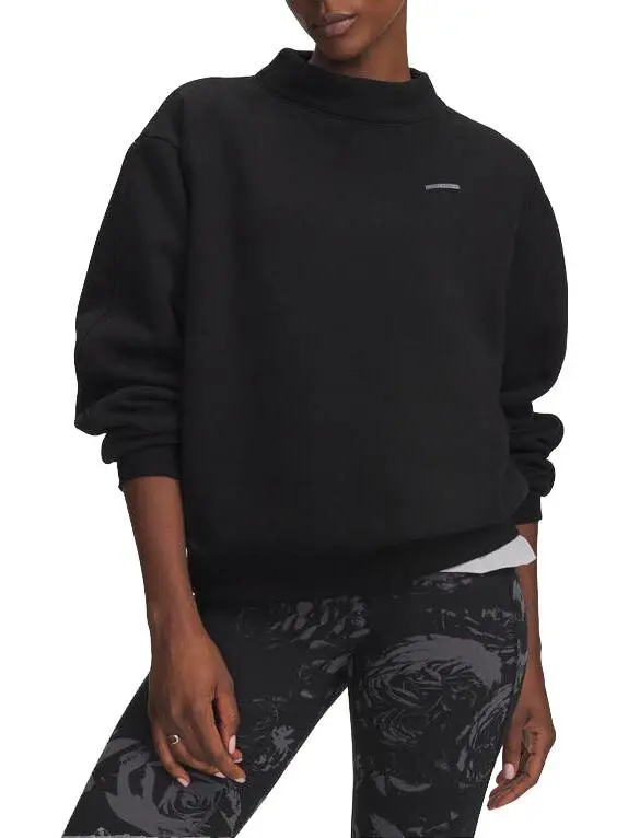 Under Armour Icon Sama Fleece Mock Neck Sweatshirt - Ultimate Black