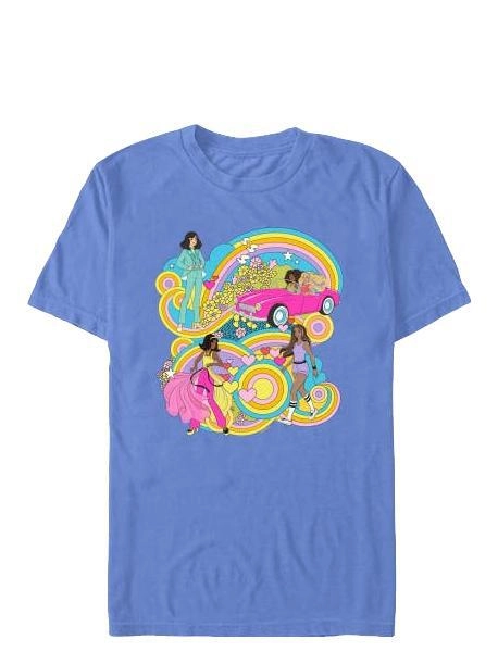 BARBIE Groovy And Colorful Friends Short Sleeve Graphic T-shirt - Periwinkle