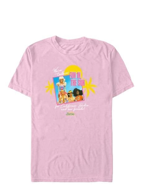 BARBIE California Fun In The Sun Short Sleeve Graphic T-shirt - Blossom