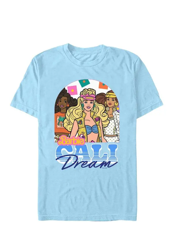 BARBIE Retro Cali Dream Short Sleeve Graphic T-shirt - Light Blue