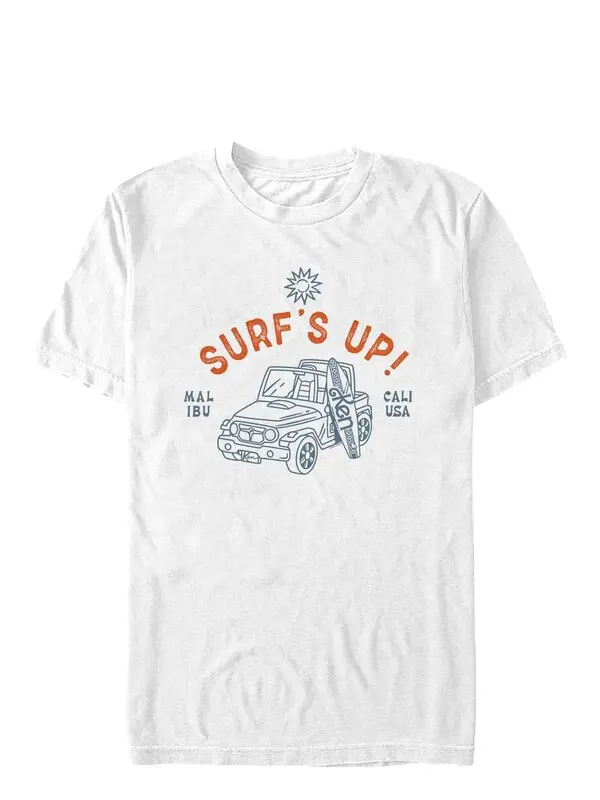 BARBIE Malibu Surf's Up Short Sleeve Graphic T-shirt - White
