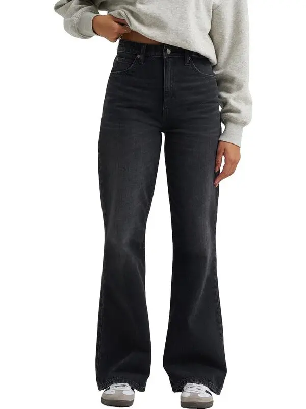 LEEM High Waist Retro A-line Jeans - Goose