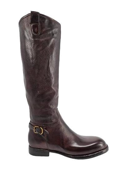 MADISON MAISON Leather Side Zip Knee High Boot - Brown