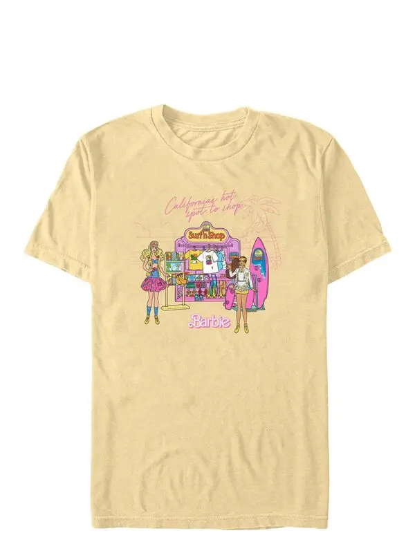 BARBIE California Hot Spot To Shop Short Sleeve Graphic T-shirt - Butter