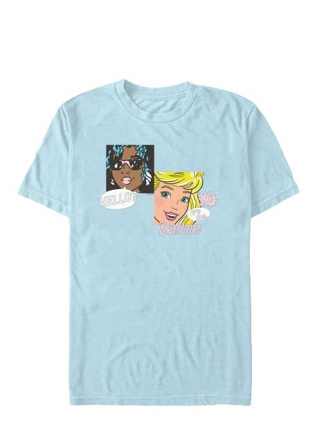 BARBIE Hello It Is Me Retro Comic Short Sleeve Graphic T-shirt - Chambray
