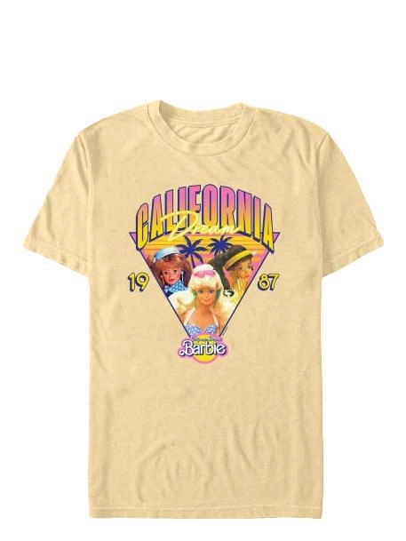 BARBIE California Retro Squad Short Sleeve Graphic T-shirt - Butter